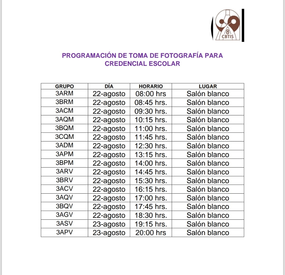 PROCESO DE REINSCRIPCIÓN PARA ALUMNOS REGULARES EN EL CBTIS 8